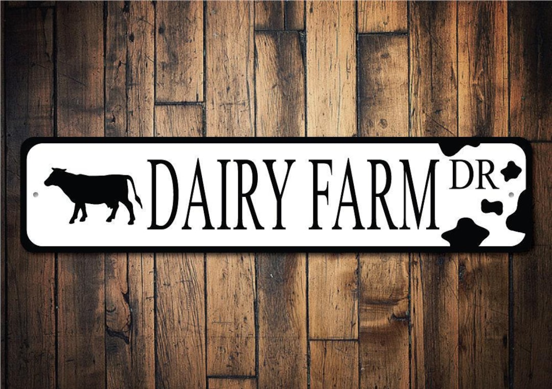 Dairy Farm Sign, Decor for Farm, Farm Sign, Cow Lovers, Dairy Farm ...