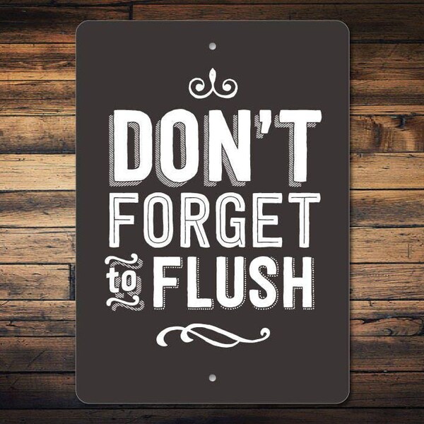 Flush Sign - Etsy