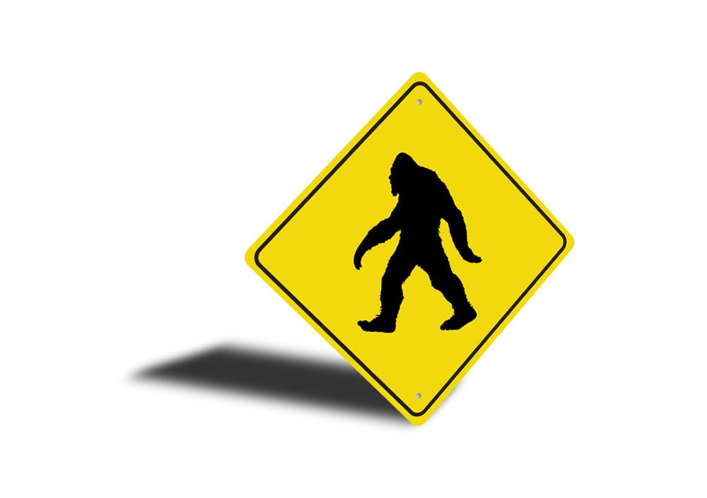 Bigfoot Crossing Sign Bigfoot Crossing Sasquatch Diamond - Etsy