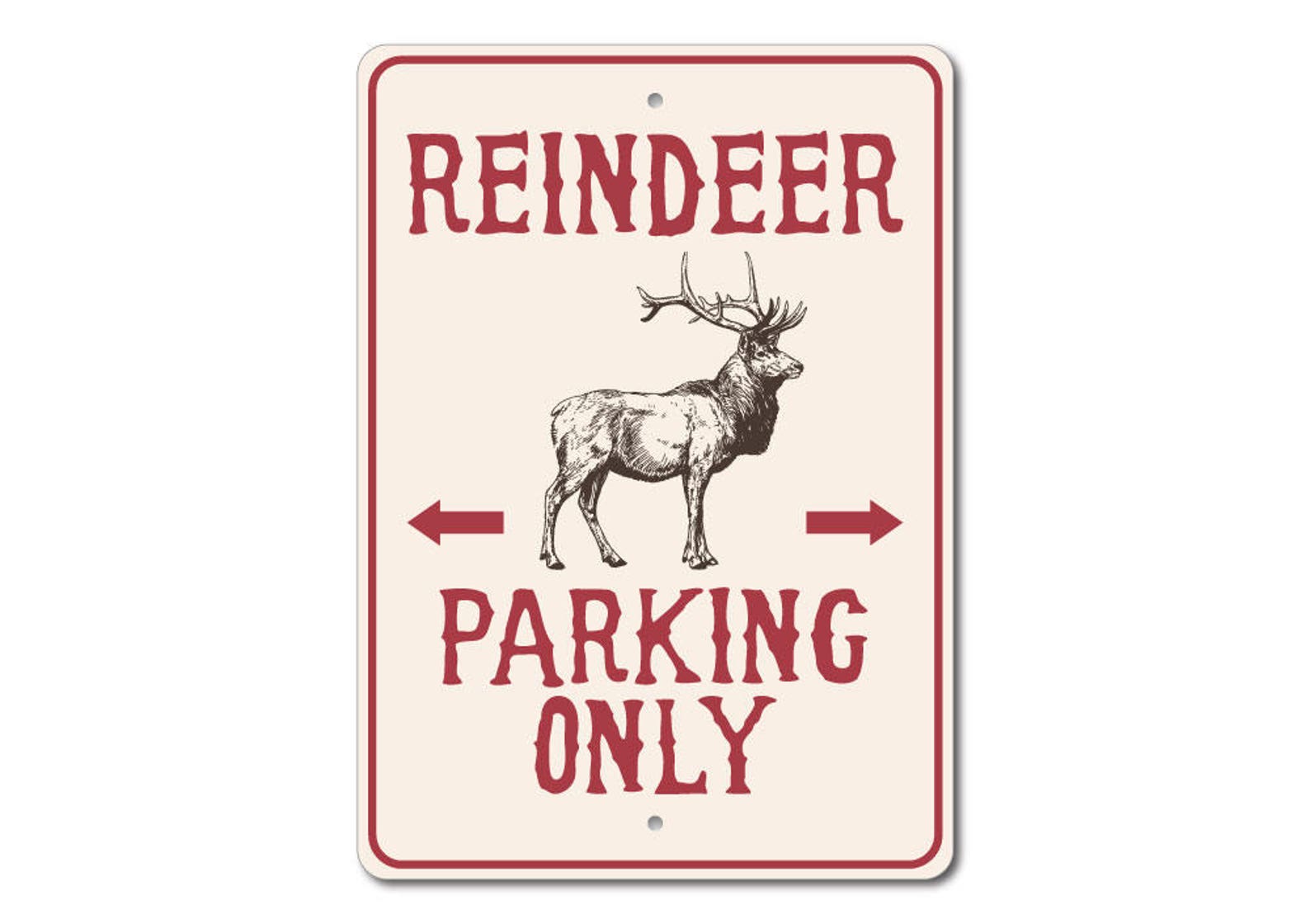 Reindeer Parking Sign Reindeer Decor Reindeer Sign Reindeer - Etsy