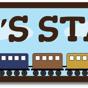 Train Sign, Kid Room Train Decor, Train Station Sign, Custom Child Sign ...
