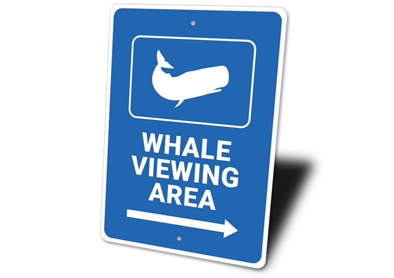 Whale Viewing Sign Whale Viewers Area Whale Beach Metal - Etsy