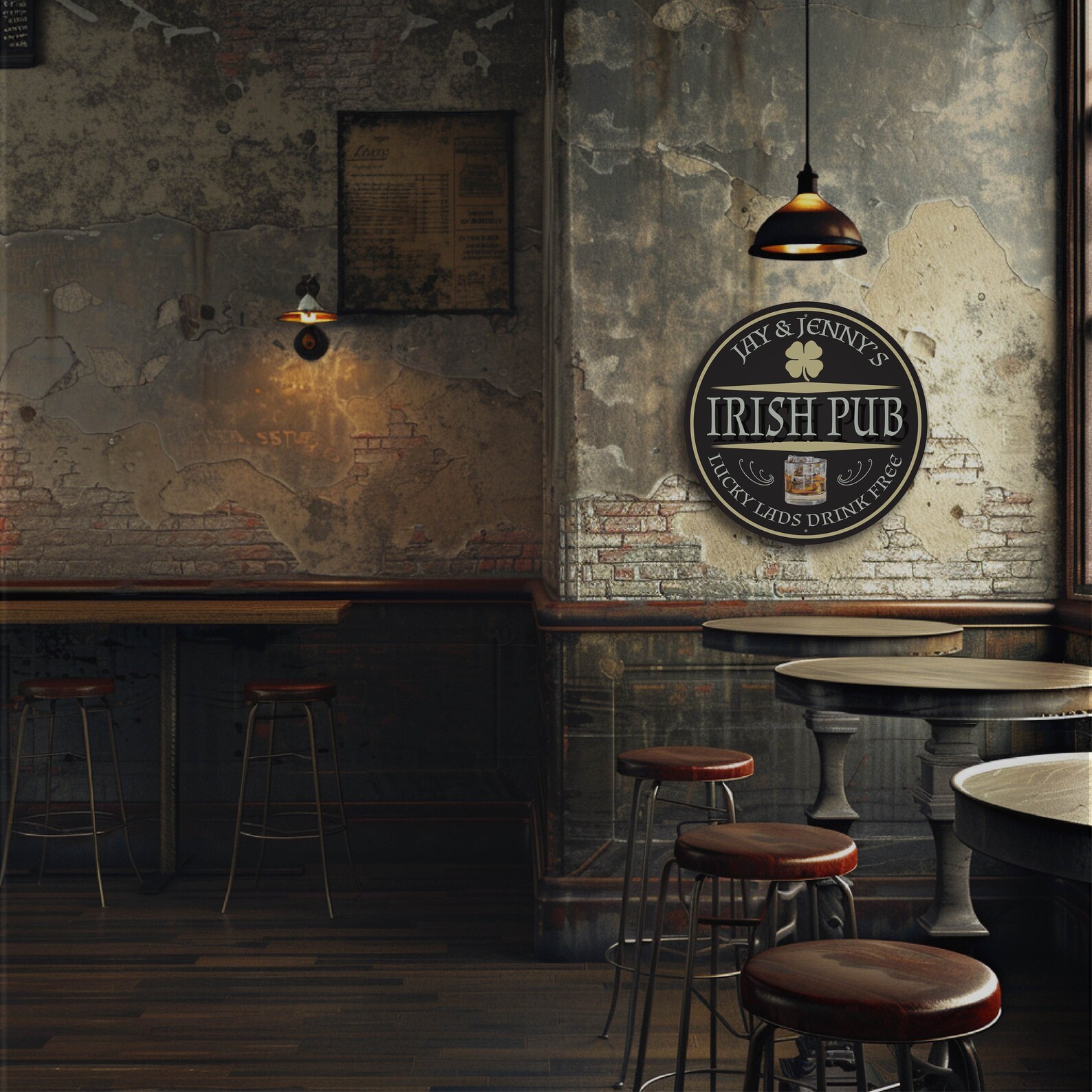 Custom Irish Pub, Whiskey Irish Bar, Irish Whiskey Pub, Decor for Irish ...