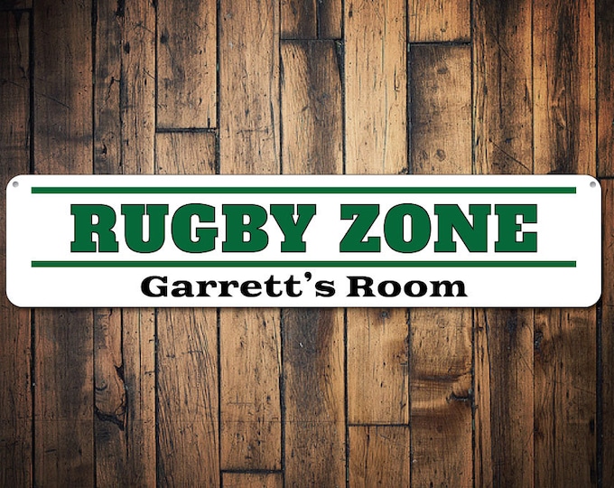 Personalized Rugby Locker Room Sign - Add Any Rugby Players Name and ...