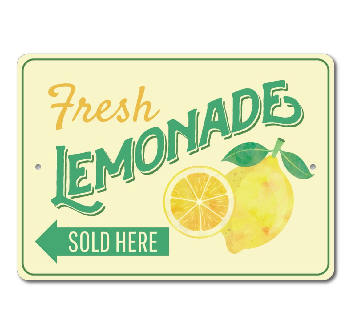 Fresh Lemonade Sign Lemon Decor Lemonade Decor Lemon Lover - Etsy