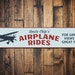 Airplane Rides Sign, Custom Pilot Name Gift, Personalized Aviation ...