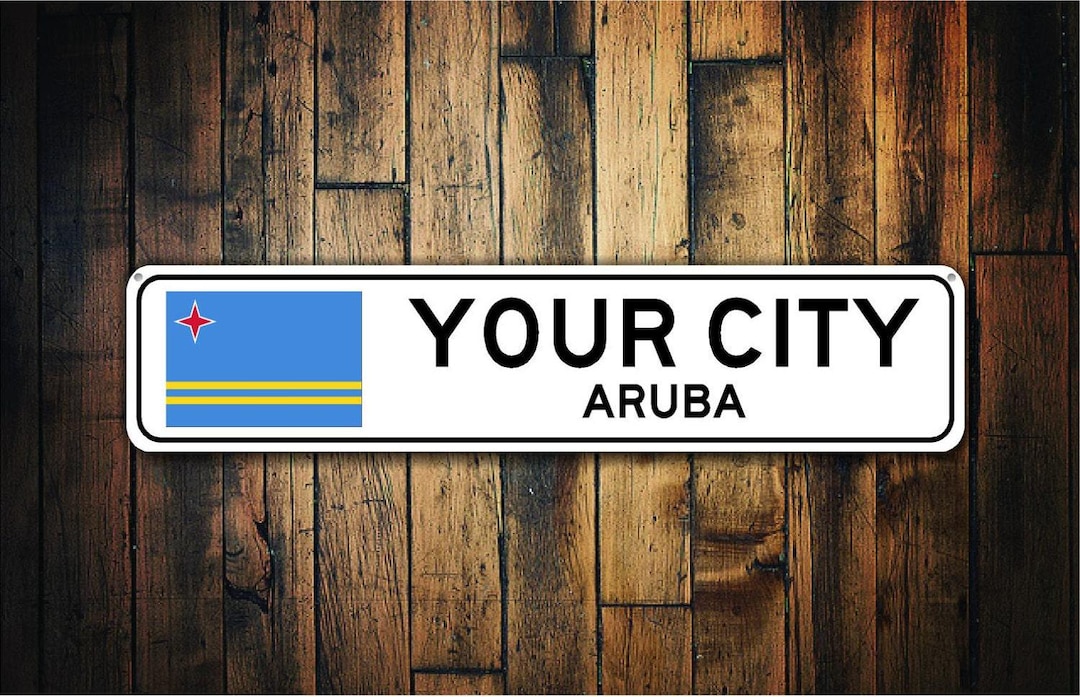 Aruba Flag Sign, Aruba Souvenir, Aruban Gift, Souvenir, Metal City Sign ...