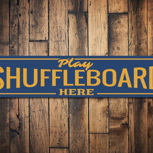 Shuffleboard Sign Game Winner Gift Family Game Room Sign - Etsy