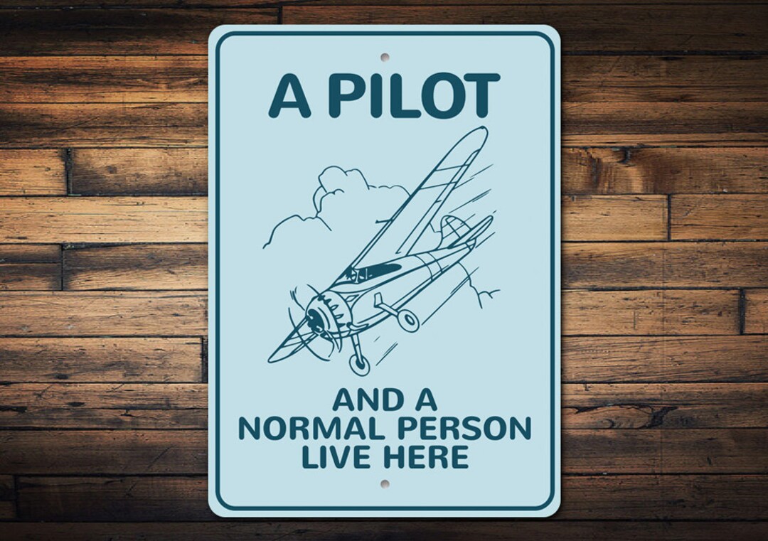 A Pilot Sign, Aviator Sign, Airplane Decor, Airplane Hangar Sign ...