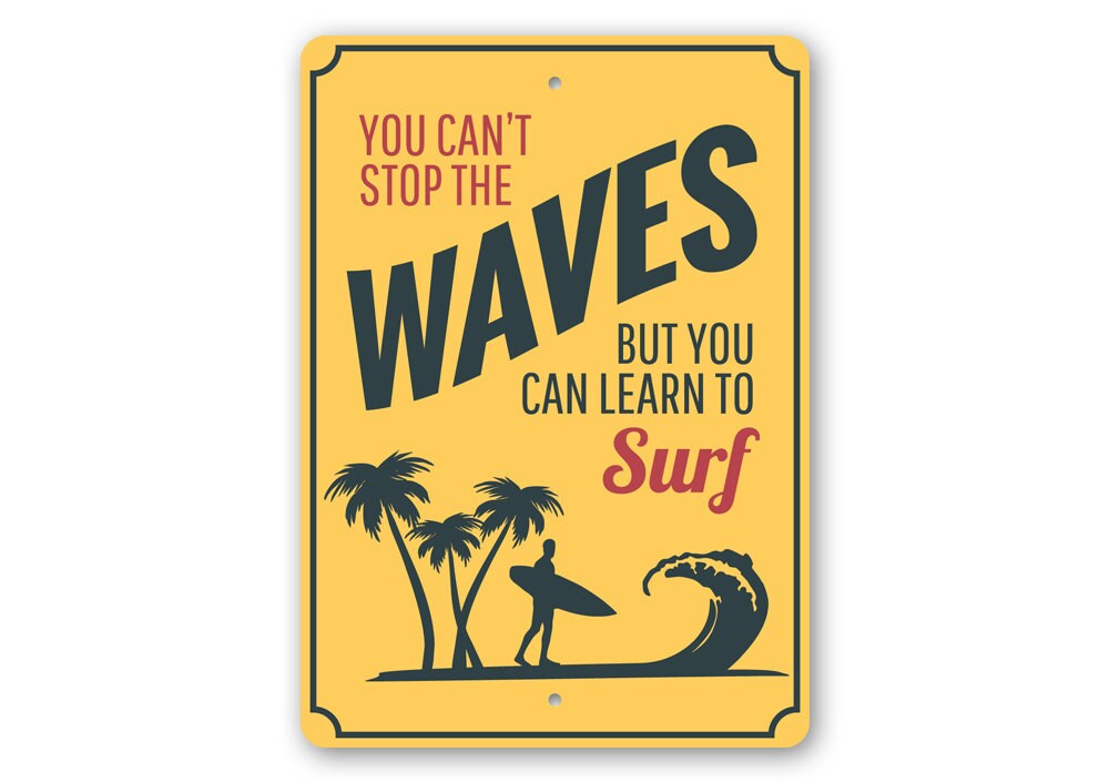 Surf Waves Sign Beach Waves Sign Beach Decor Design Sign - Etsy