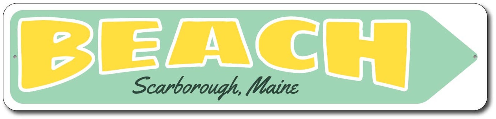 Beach Arrow Sign Beach Sign Beach Decor Metal Beach House | Etsy