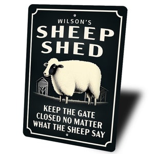 Vintage Sheep Shed Sign, Sheep Owner Gift, Sheep Barn Sign, Custom ...