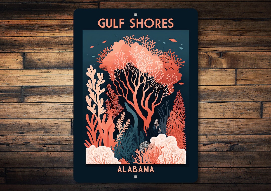 Gulf Shores Alabama Sign, Custom State Sign Decor, Beach House Sign ...