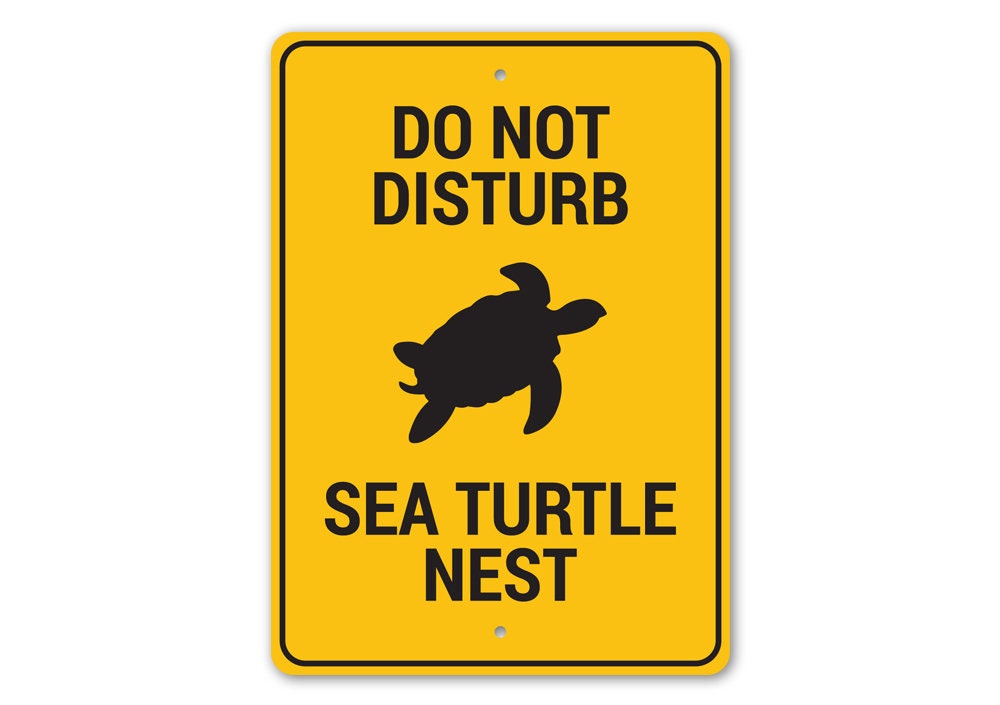 Sea Turtle Nest Do Not Disturb Sign Sea Turtle Decor Metal - Etsy