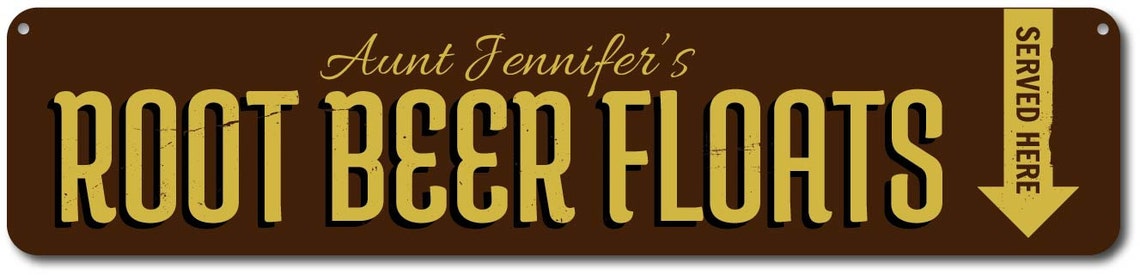 Root Beer Floats Sign Custom Served Here Ice Cream Maker Name - Etsy
