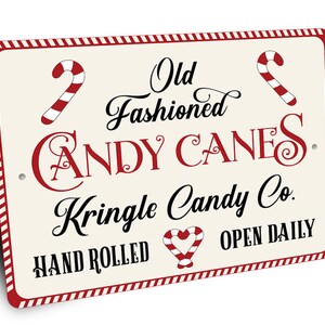 Old Fashion Candy Cane Sign, Candy Cane Sign, Christmas Treat Sign ...