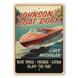 Family Boat Dock Sign, Custom Boat Dock Sign, Decor for Boat Dock ...