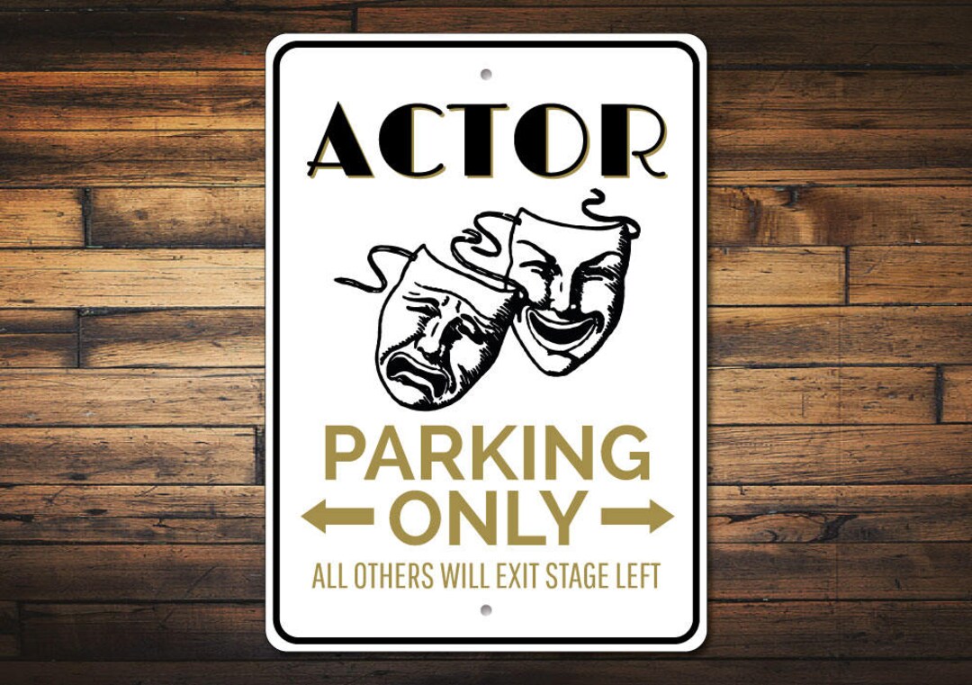 Drama Mask Sign, Actor Parking Sign, Actor Gift, Actor Sign, Acting ...