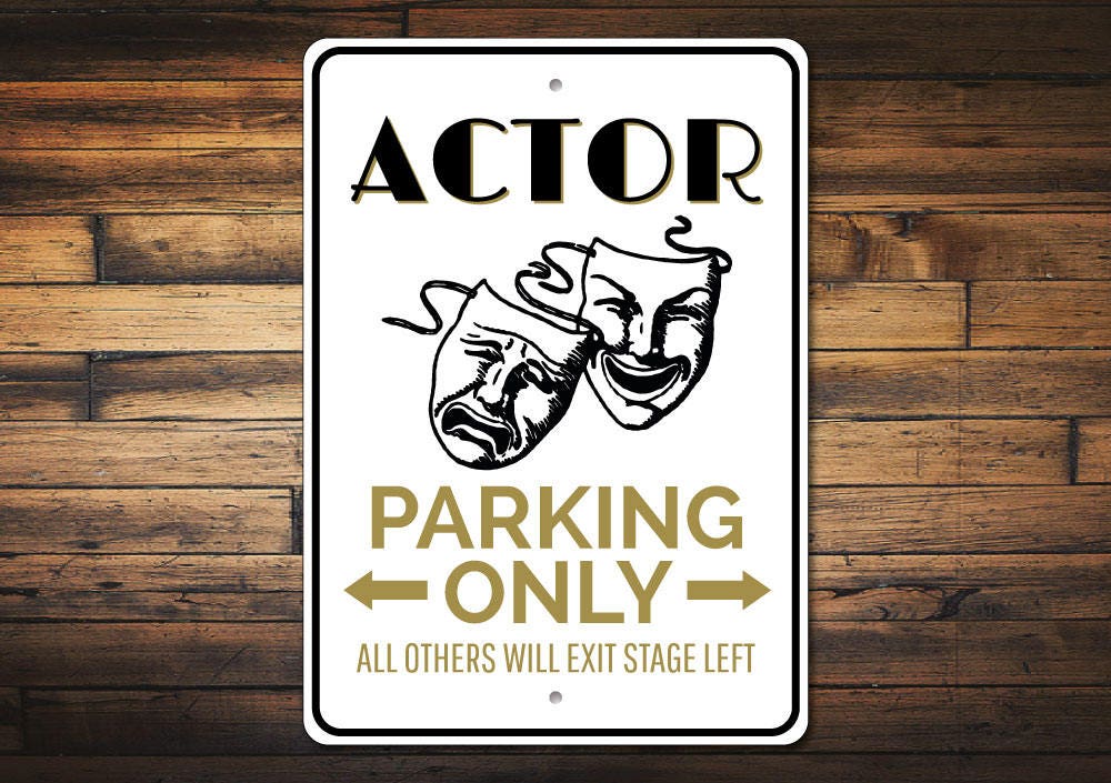 Drama Mask Sign Actor Parking Sign Actor Gift Actor Sign - Etsy