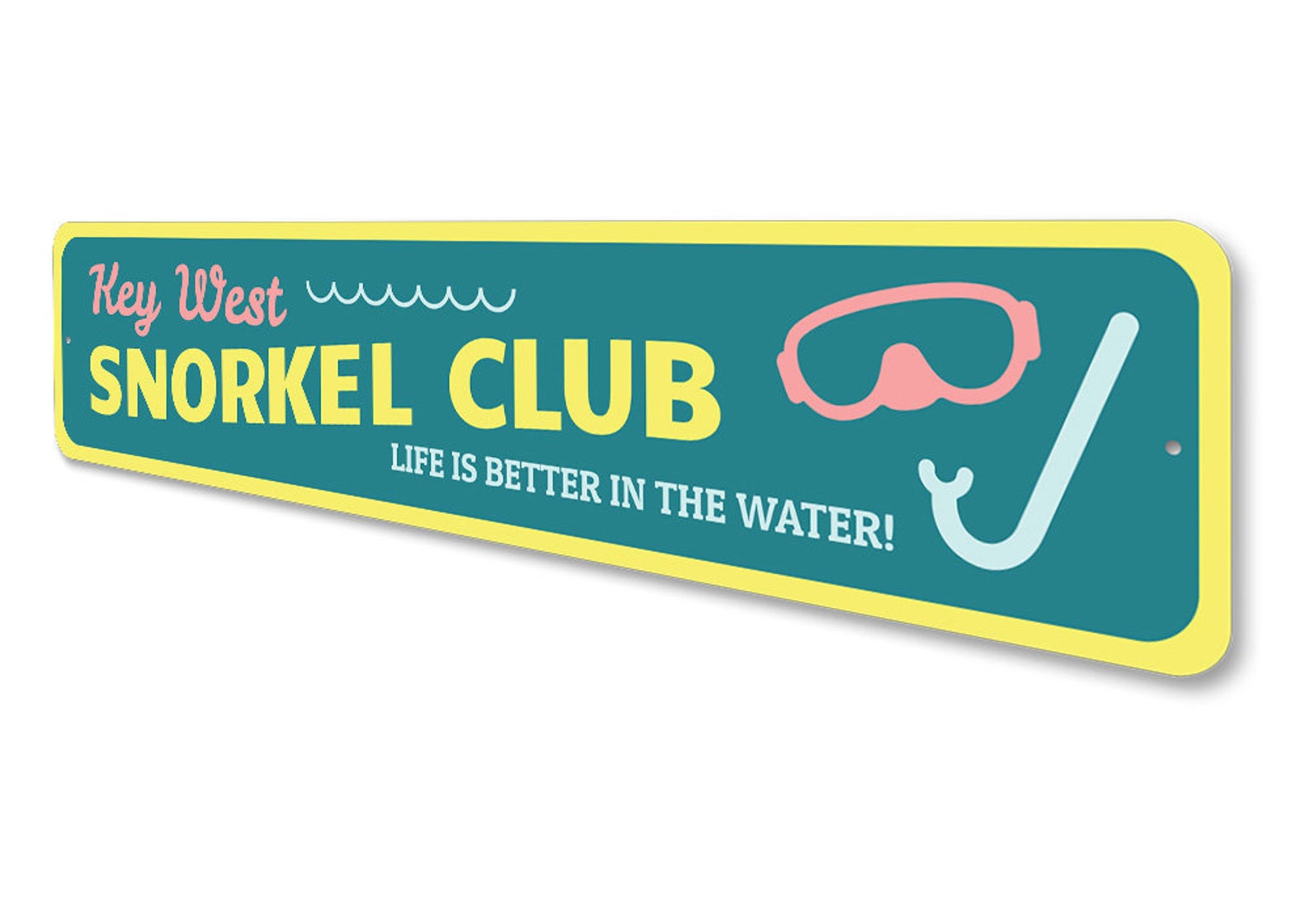 Key West Snorkel Club Snorkeling Sign Snorkel Sign Beach - Etsy