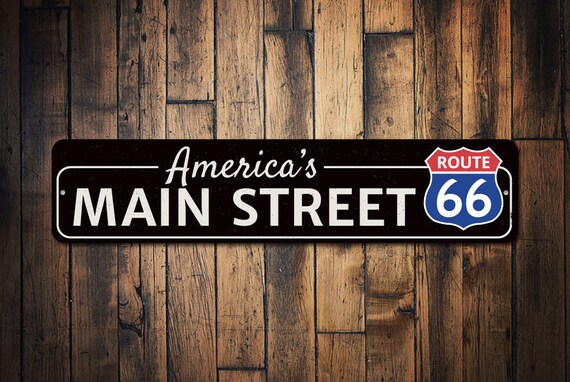 America's Main Street Route 66 Sign Personalized Historic - Etsy