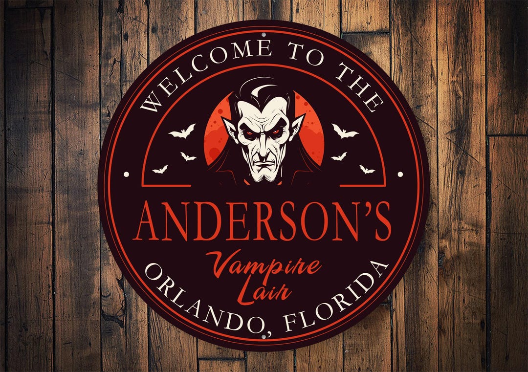 Vampire Lair Sign, Custom Vampire Gift, Welcome to Sign, Home Halloween ...