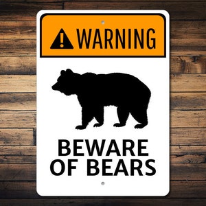 Bear Warning Sign Beware of Bears Sign Bear Lover Gift Bear - Etsy UK