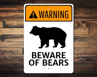 Beware of Bears Sign - Etsy