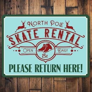 Christmas Skate Rental Sign, Skate Rental Sign, Ice Skating, Christmas ...