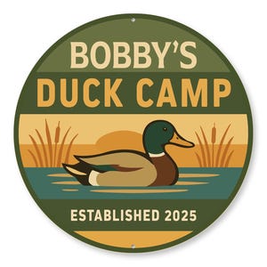 Custom Duck Camp Sign, Duck Camp Decor, Personalized Name, Established ...