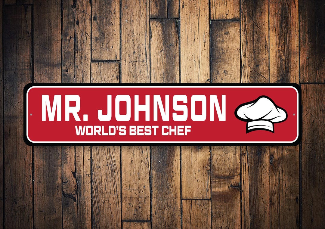 Worlds Best Chef Sign, Custom Chef Sign, Cooking Chef Gift, Chefs ...
