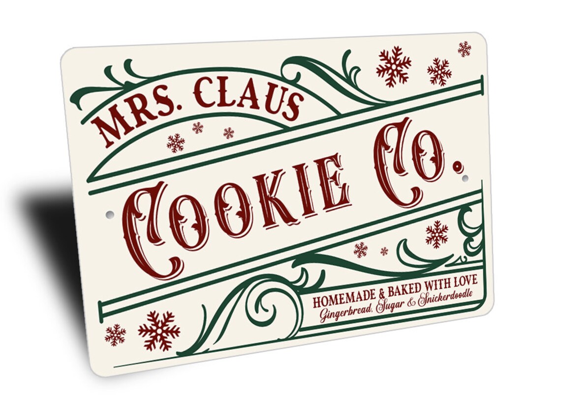 Mrs. Claus Cookie Co Sign Cookie Co Sign Christmas Cookie - Etsy