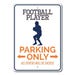 Football Player Parking Sign, Football Player Gift, Football Player ...