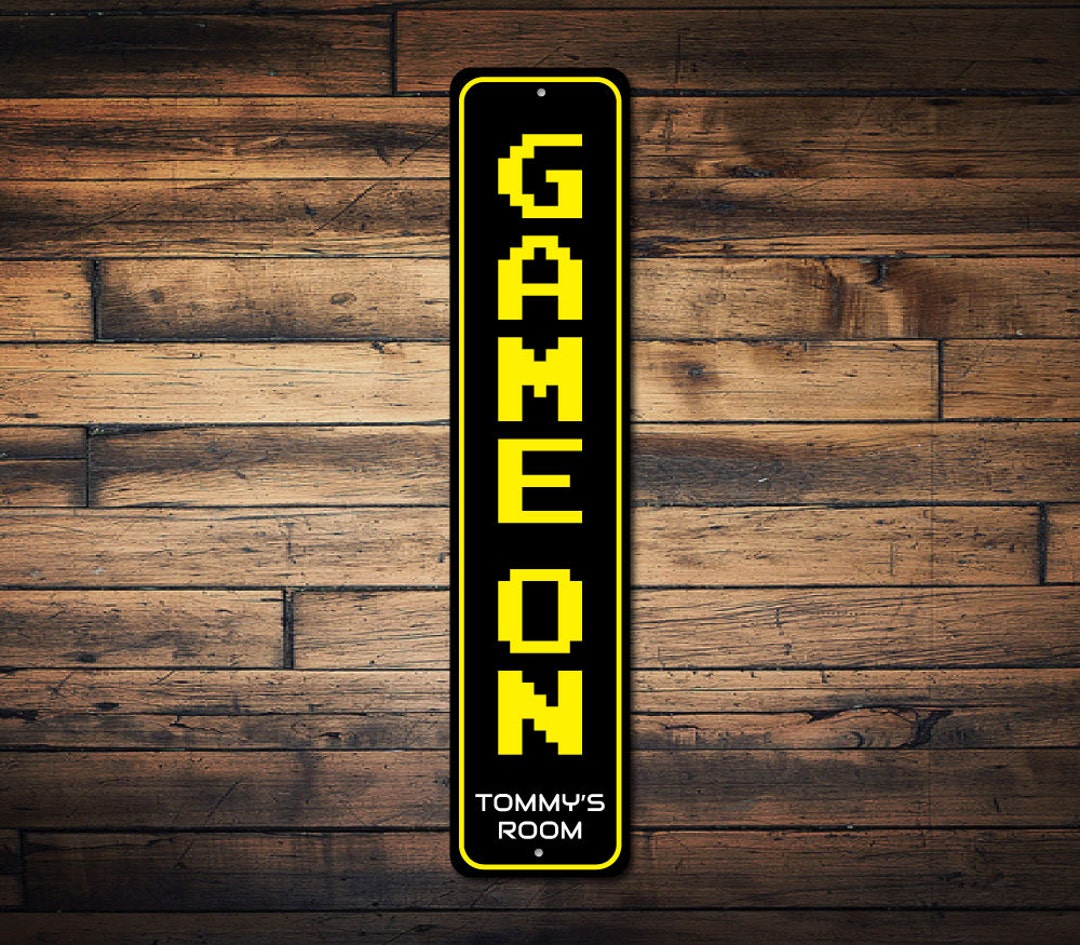 Game on Sign, Personalized Sign, Game Room Sign, Game Room Decor ...