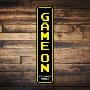 Game on Sign, Personalized Sign, Game Room Sign, Game Room Decor ...