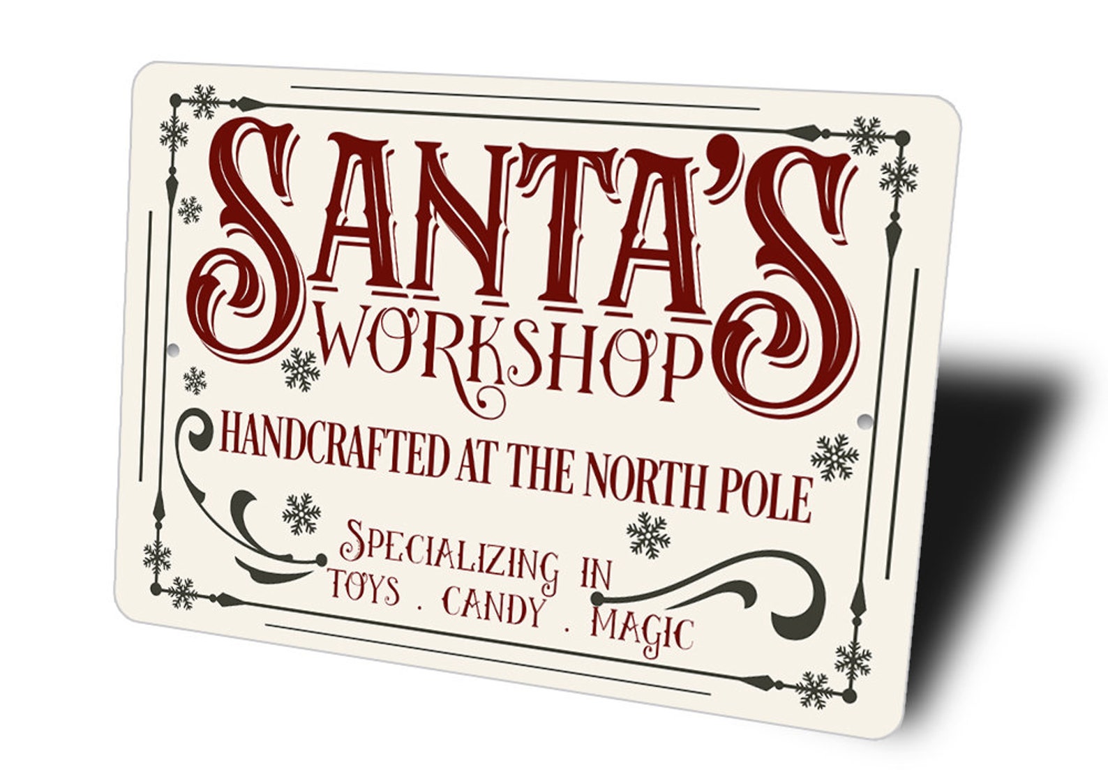 Santa's Workshop Sign Christmas Workshop Christmas Santa - Etsy