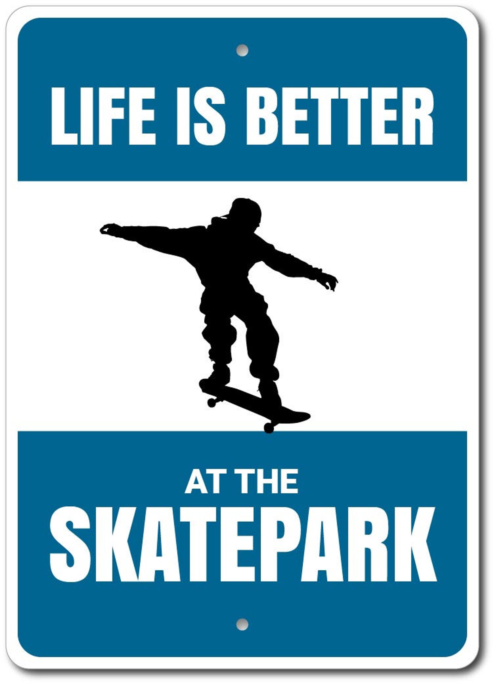 Skatepark Sign Skateboarder Gift Skateboard Sign Skatepark | Etsy