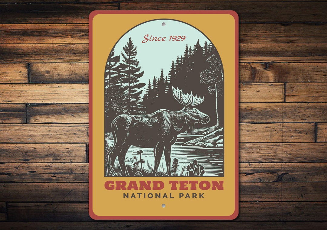 Grand Teton Sign, Destination Sign, Teton National Park Sign, National ...