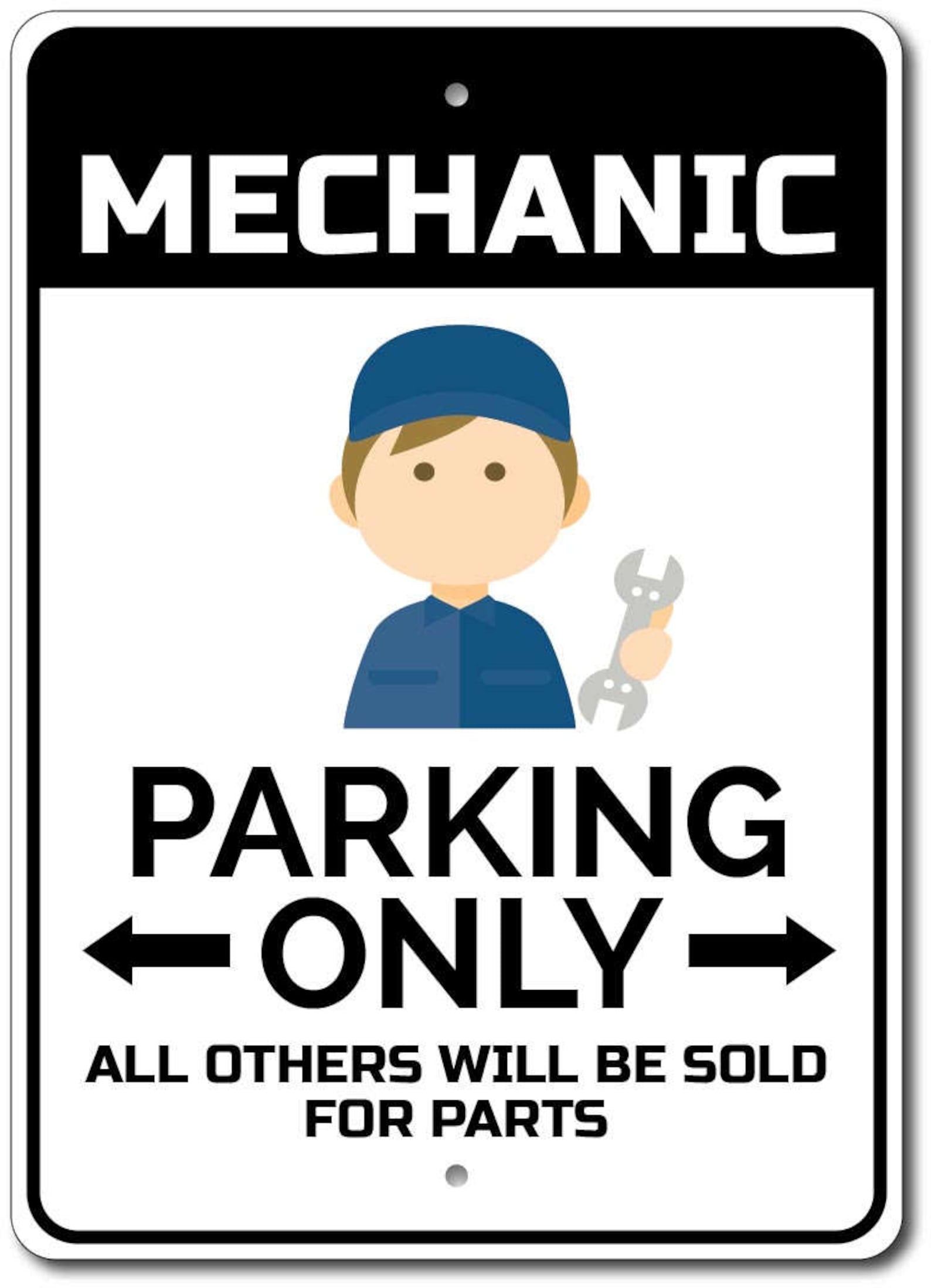 Mechanic Parking Sign Mechanic Sign Car Mechanic Gift for | Etsy