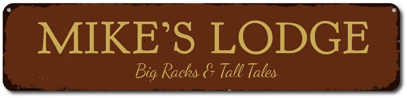 Lodge Big Racks & Tall Tales Sign Personalized Lodge Name - Etsy
