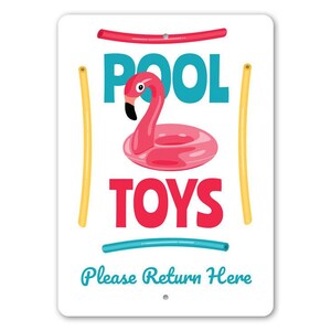 Pool Toys Sign, Sign for Pool Toys, Return Toys Here Sign, Pool Vibes ...