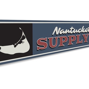 Nantucket Supply Co Sign, Nantucket Sign, Nantucket Decorations, Metal ...