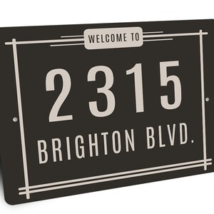 Retro House Sign, House Number Sign, Retro Number Sign, Retro House ...