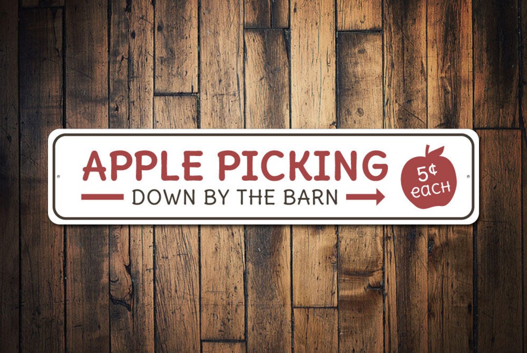 Apple Sign Apple Picking Decor Apple Picking Sign Apple - Etsy