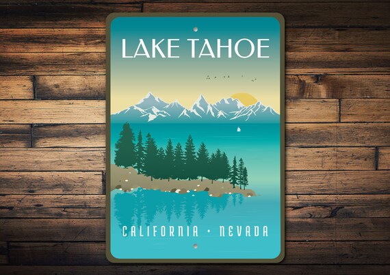 Lake Tahoe Nevada Sign Tahoe Nevada Decor Nevada Sign Lake | Etsy