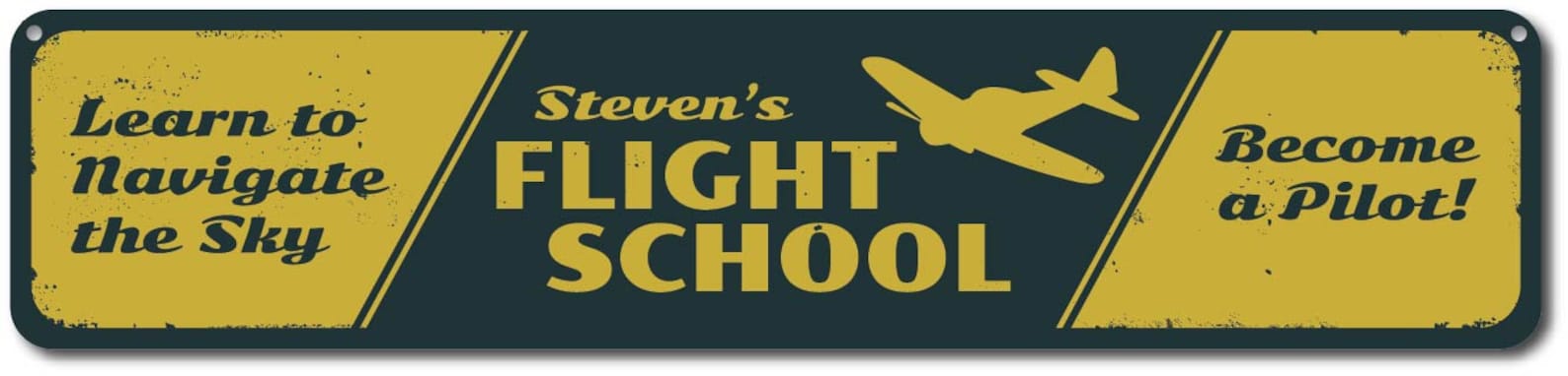 Flight School Sign Personalized Airplane Learn to Navigate | Etsy