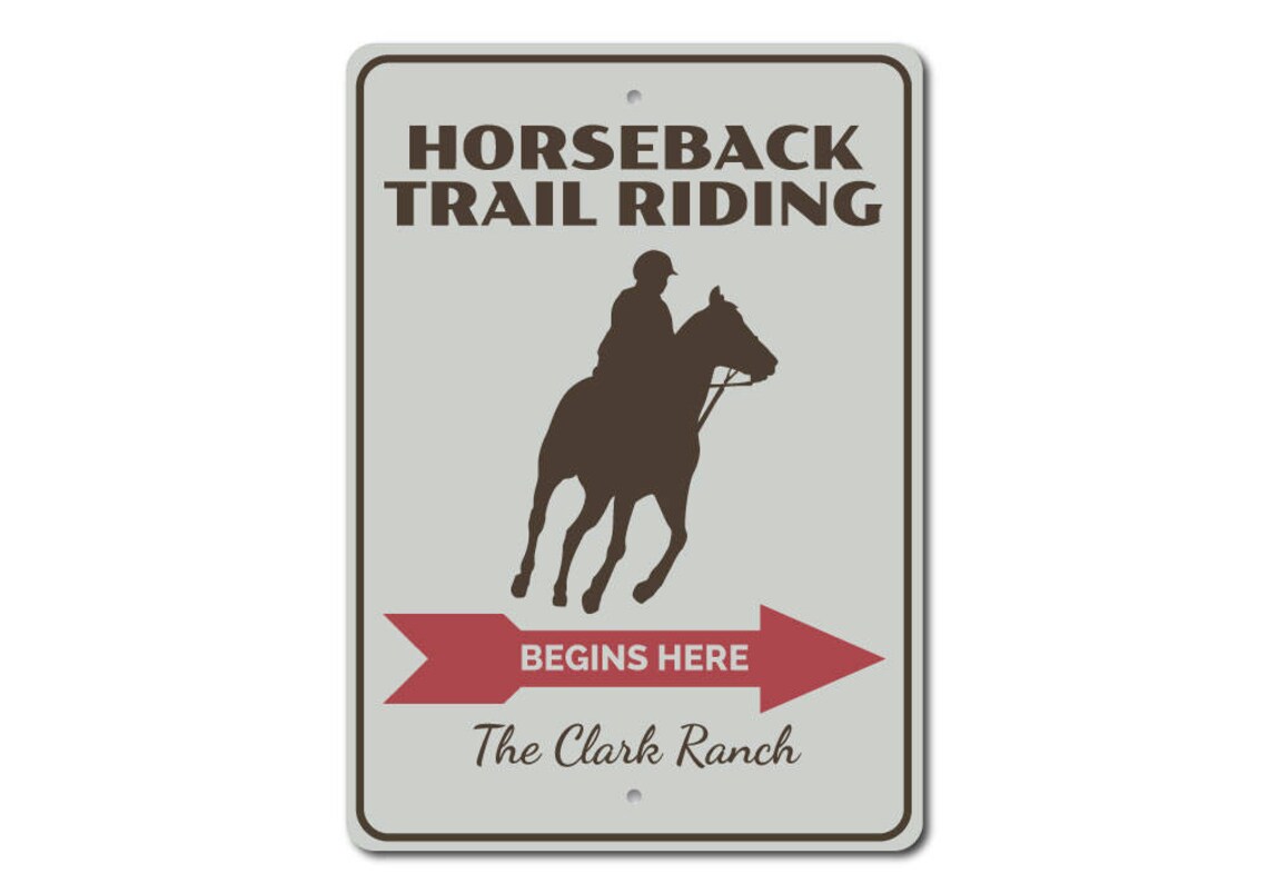 Horseback Rider Sign Trail Riding Sign Custom Ranch Sign - Etsy