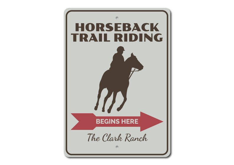 Horseback Rider Sign Trail Riding Sign Custom Ranch Sign - Etsy