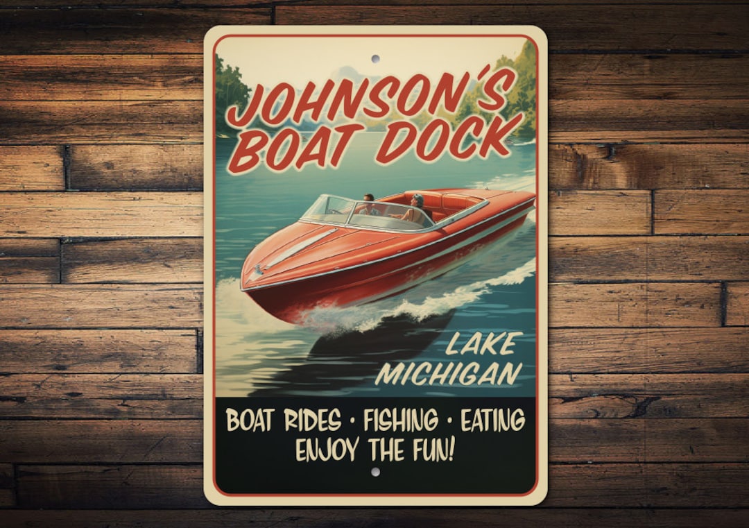 Family Boat Dock Sign, Custom Boat Dock Sign, Decor for Boat Dock ...