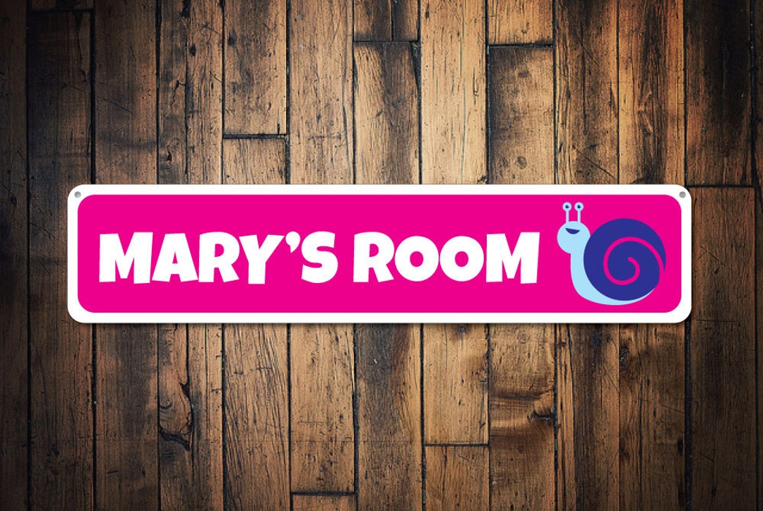 Snail Sign, Custom Snail Lover Sign, Personalized Children Kid Room ...